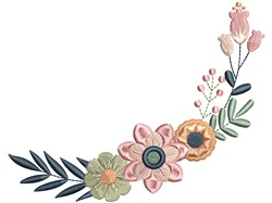 Floral Garland Embroidery Design | EmbroideryDesigns.com