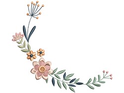 Floral Garland Embroidery Design | EmbroideryDesigns.com