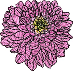 Pink Flower Embroidery Design | EmbroideryDesigns.com