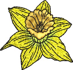 Daffodil Embroidery Design | EmbroideryDesigns.com