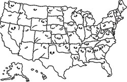 USA Map Embroidery Design | EmbroideryDesigns.com