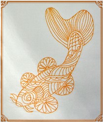 Koi Fish Embroidery Design | EmbroideryDesigns.com