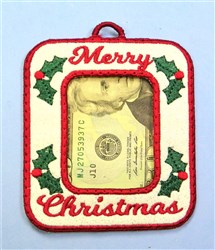 Applique Christmas Frame Embroidery Design | EmbroideryDesigns.com