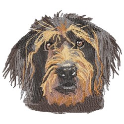 Realistic Labradoodle Head Embroidery Design | EmbroideryDesigns.com