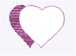Shadowed Heart Outline Embroidery Design | EmbroideryDesigns.com