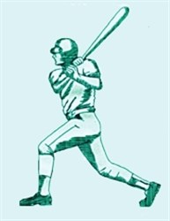 Baseball Player Embroidery Design | EmbroideryDesigns.com