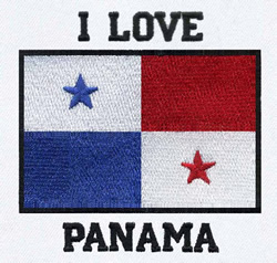 I love Panama Embroidery Design | EmbroideryDesigns.com