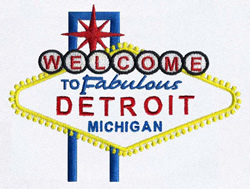 Detroit, Michigan Embroidery Design | EmbroideryDesigns.com