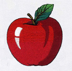 Apple Embroidery Design | EmbroideryDesigns.com