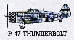 P-48 Thunderbolt Embroidery Design | EmbroideryDesigns.com