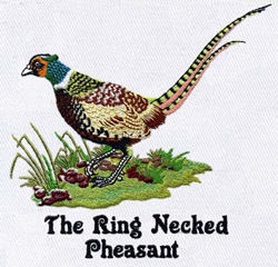 The Pheasant Embroidery Design | EmbroideryDesigns.com