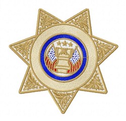 Security Officer Badge Embroidery Design | EmbroideryDesigns.com