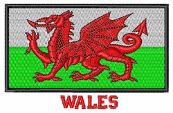 Welsh Flag Embroidery Design | EmbroideryDesigns.com