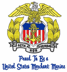 Proud USMMA Marine Embroidery Design | EmbroideryDesigns.com
