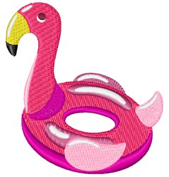 Flamingo Inner Tube Embroidery Design | EmbroideryDesigns.com