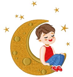 Whimsical Little Boy Embroidery Design | EmbroideryDesigns.com