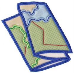 Applique Map Embroidery Design | EmbroideryDesigns.com