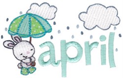 April Showers Embroidery Design | EmbroideryDesigns.com