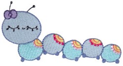 Adorable Caterpillar Embroidery Design | EmbroideryDesigns.com