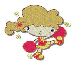 Cheerleader Embroidery Design | EmbroideryDesigns.com