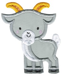 Applique Goat Embroidery Design | EmbroideryDesigns.com