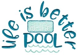 Better At The Pool Embroidery Design | EmbroideryDesigns.com