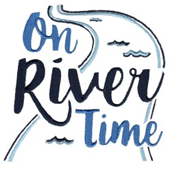 On River Time Embroidery Design | EmbroideryDesigns.com