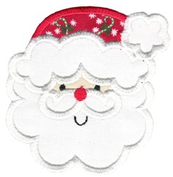 Applique Santa Face Embroidery Design | EmbroideryDesigns.com
