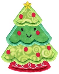 Applique Christmas Tree Embroidery Design | EmbroideryDesigns.com