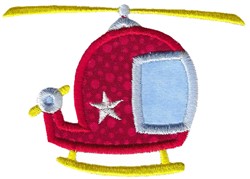 Applique Helicopter Embroidery Design | EmbroideryDesigns.com