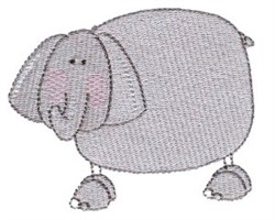 Stick Figure Elephant Embroidery Design | EmbroideryDesigns.com