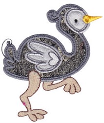 Aussie Emu Applique Embroidery Design | EmbroideryDesigns.com