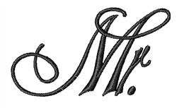 Mr. Script Embroidery Design | EmbroideryDesigns.com