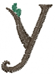 Lower Case y Embroidery Design | EmbroideryDesigns.com