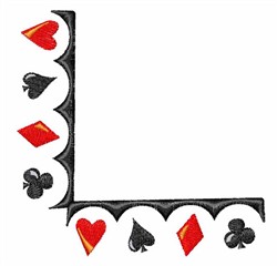 Playing Cards Corner Embroidery Design | EmbroideryDesigns.com
