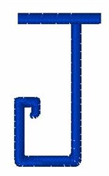 Squared J Embroidery Design | EmbroideryDesigns.com