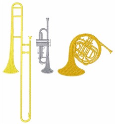 Brass Instruments Embroidery Design | EmbroideryDesigns.com