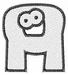 Eyeball Letter A Embroidery Design | EmbroideryDesigns.com