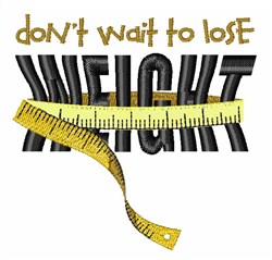 Wait Weight Embroidery Design | EmbroideryDesigns.com