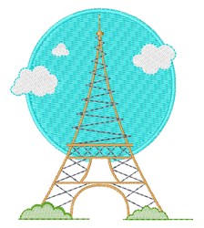 Eiffel Tower Embroidery Design | EmbroideryDesigns.com
