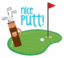Nice Putt Embroidery Design | EmbroideryDesigns.com