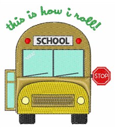 School Bus Roll Embroidery Design | EmbroideryDesigns.com