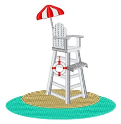 Lifeguard Stand Embroidery Design | EmbroideryDesigns.com