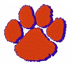 Tiger Pride Paw Embroidery Design | EmbroideryDesigns.com