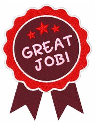 Great Job Ribbon Embroidery Design | EmbroideryDesigns.com