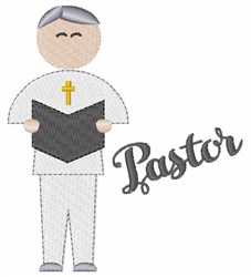 Pastor Officiant Embroidery Design | EmbroideryDesigns.com