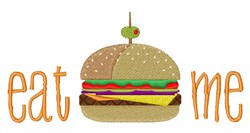 Hamburger Embroidery Design | EmbroideryDesigns.com