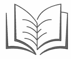Continuous Open Book Embroidery Design | EmbroideryDesigns.com