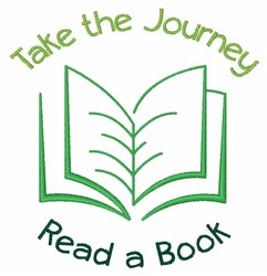 Continuous Open Book Embroidery Design | EmbroideryDesigns.com