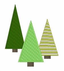 Evergreen Trees Embroidery Design | EmbroideryDesigns.com